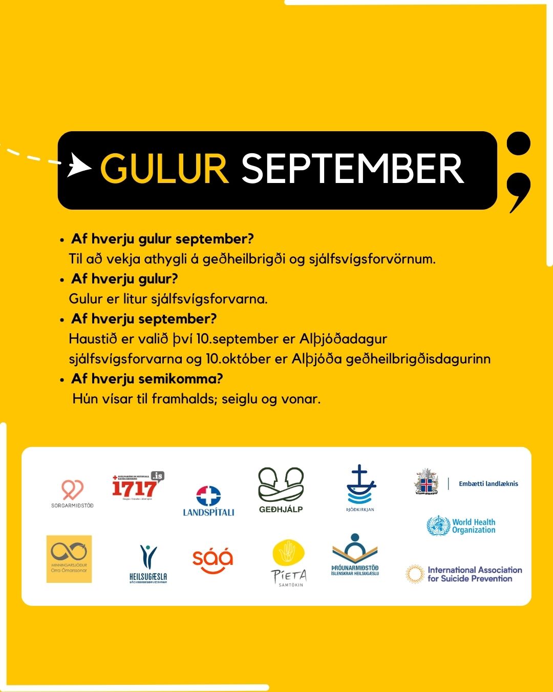 Gulur september - Geðhjálp